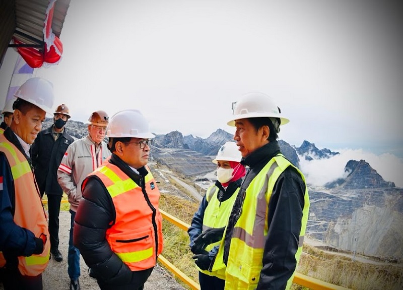 Jokowi Tinjau Tambang Grasberg Freeport di Ketinggian 3.325-4.285 Mdpl ...